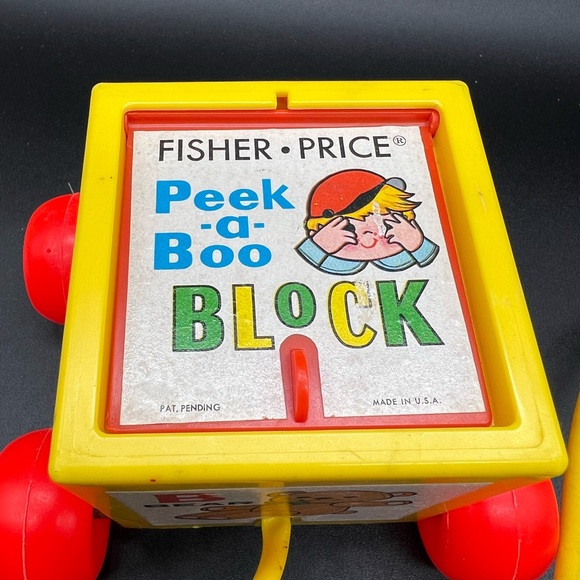 Fisher-Price | Other | Vintage 97 Fisher Price Peekaboo Block Squeeze ...